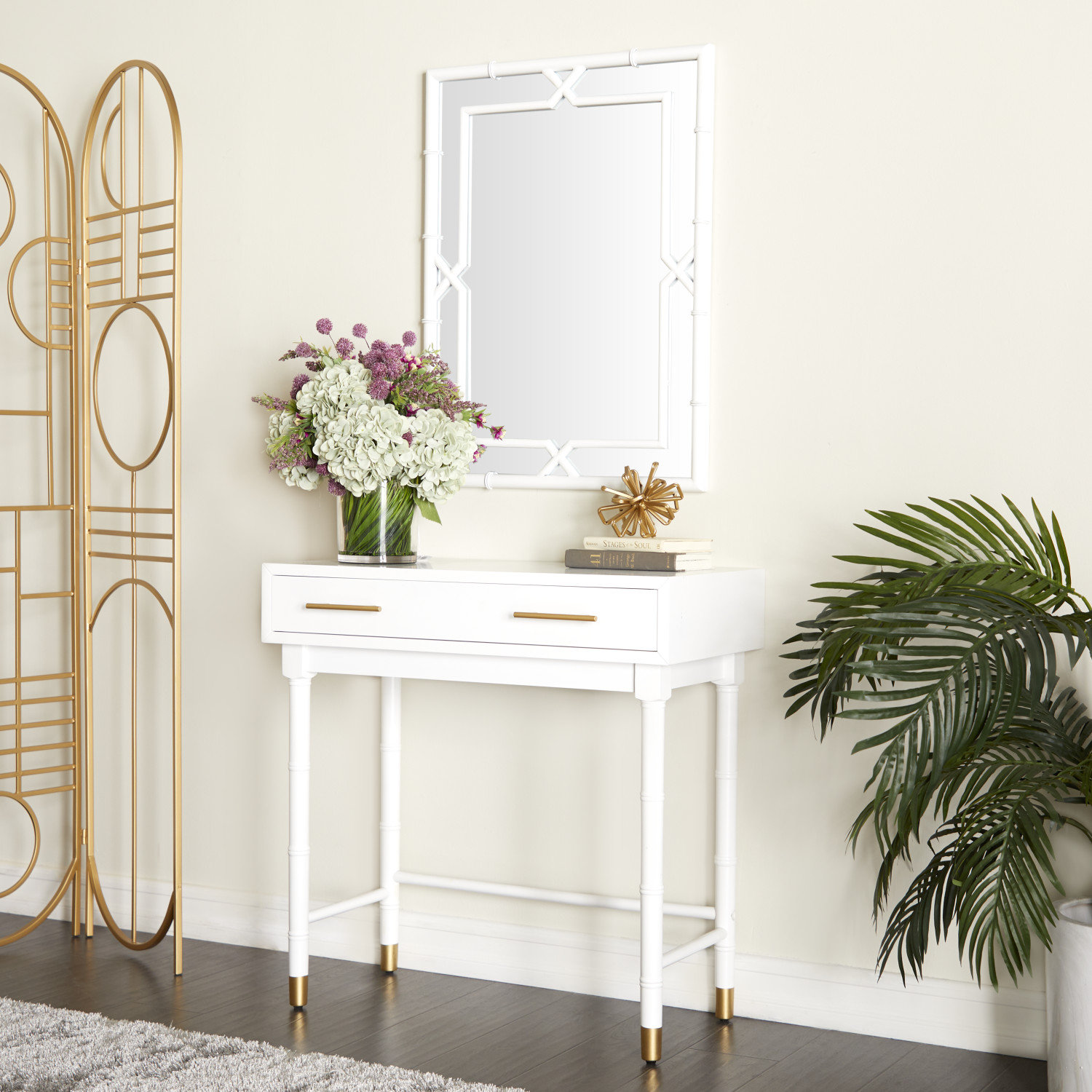 Everly Quinn Duanys 31'' Console Table and Mirror Set | Wayfair