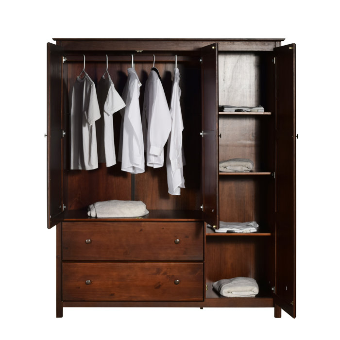 Grain Wood Furniture Shaker Solid Wood Armoire & Reviews | Wayfair