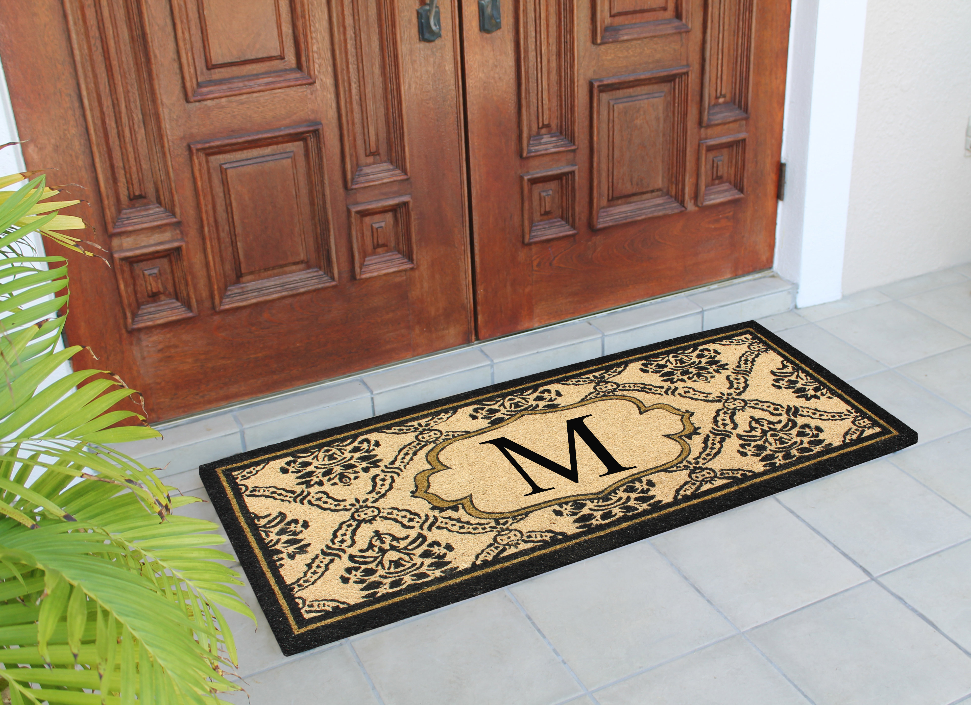 Darby Home Co Albertina Engineered Anti Shred Treated Monogrammed 60 in ...