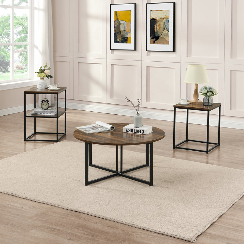 17 Stories Jadyne 3 Piece Coffee Table Set & Reviews | Wayfair