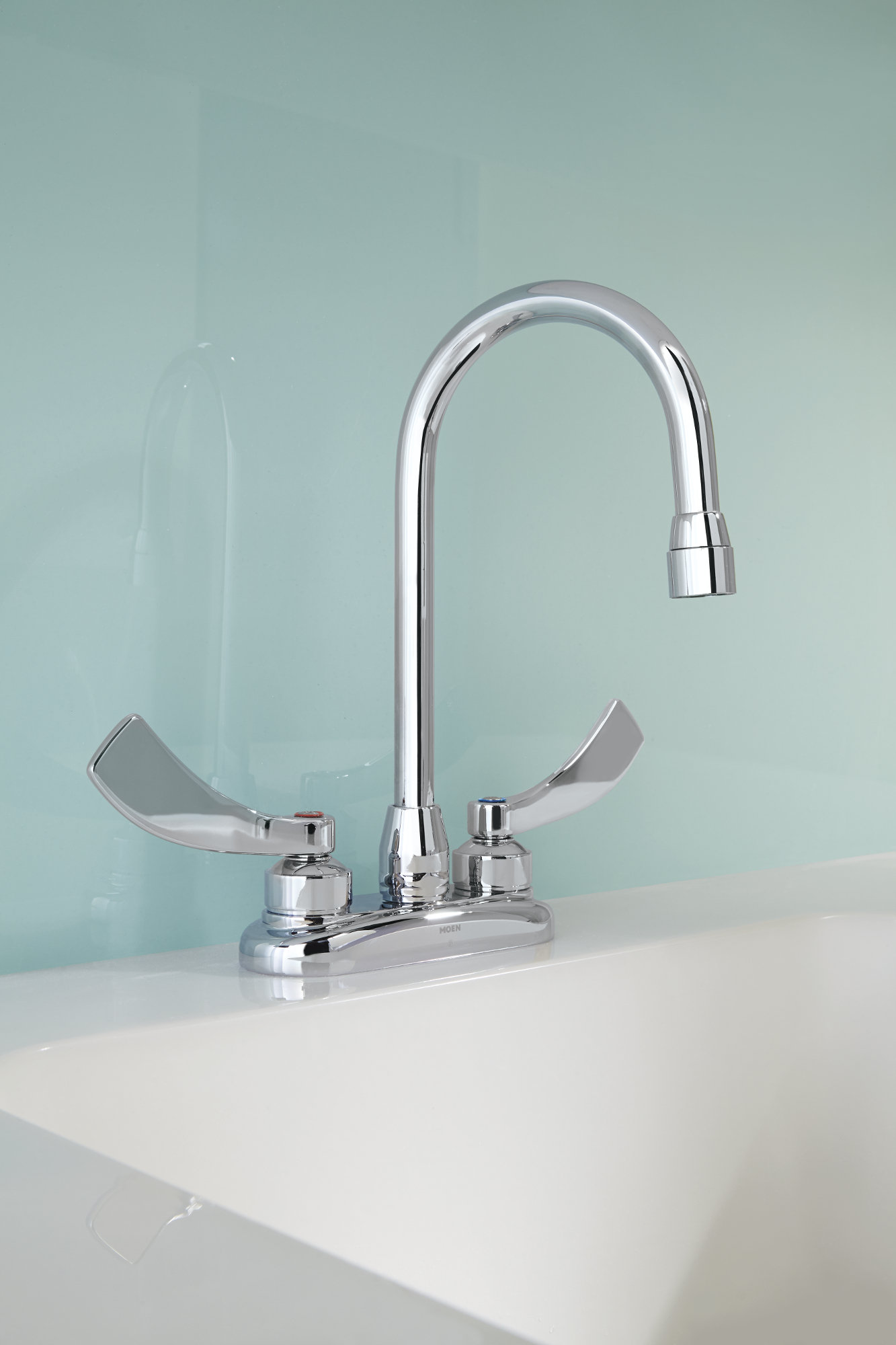 Moen M-Dura Centerset Double Handle Kitchen Faucet | Wayfair