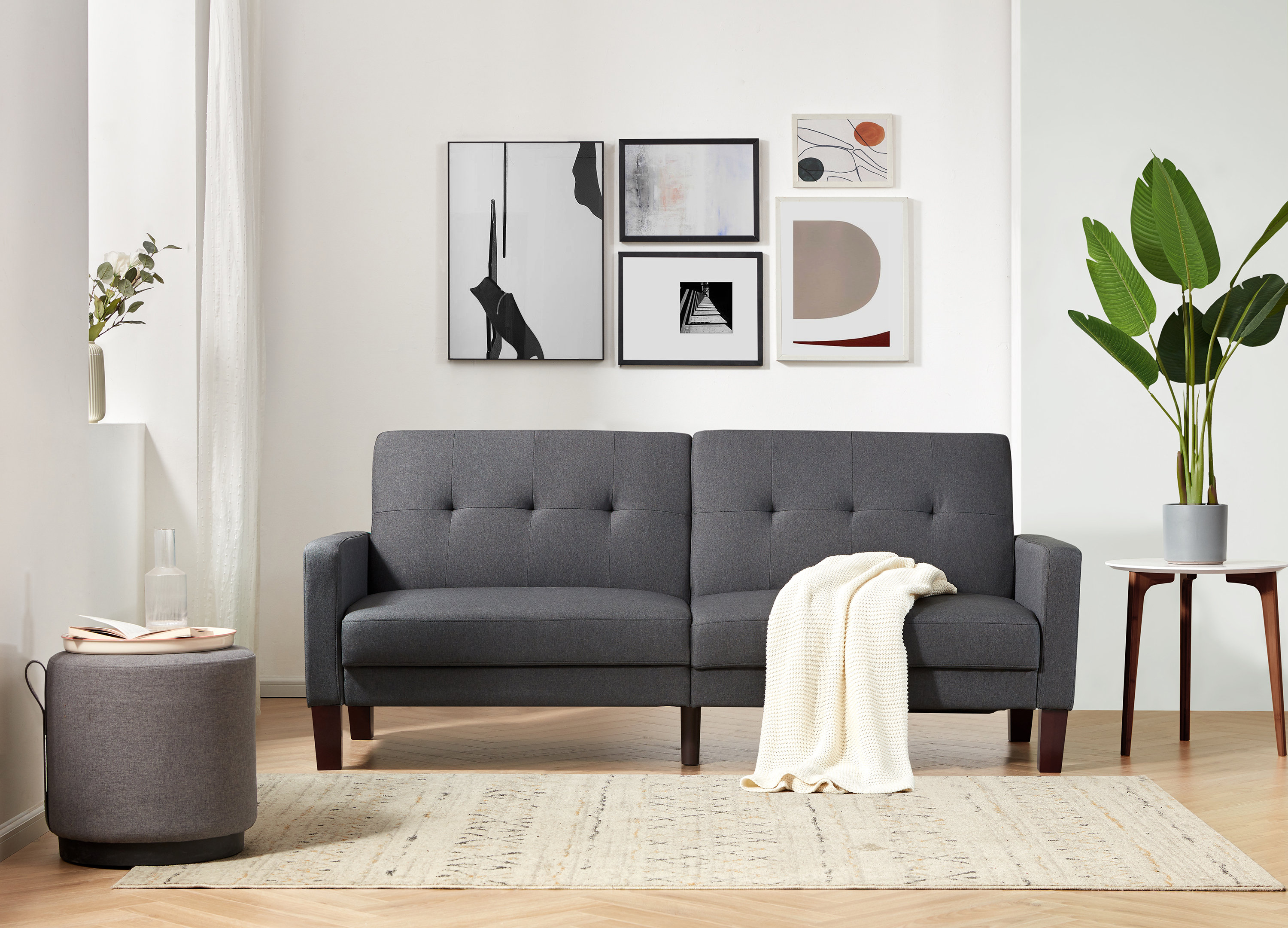Hokku Designs Aideth Twin 78'' Wide Convertible Sofa | Wayfair