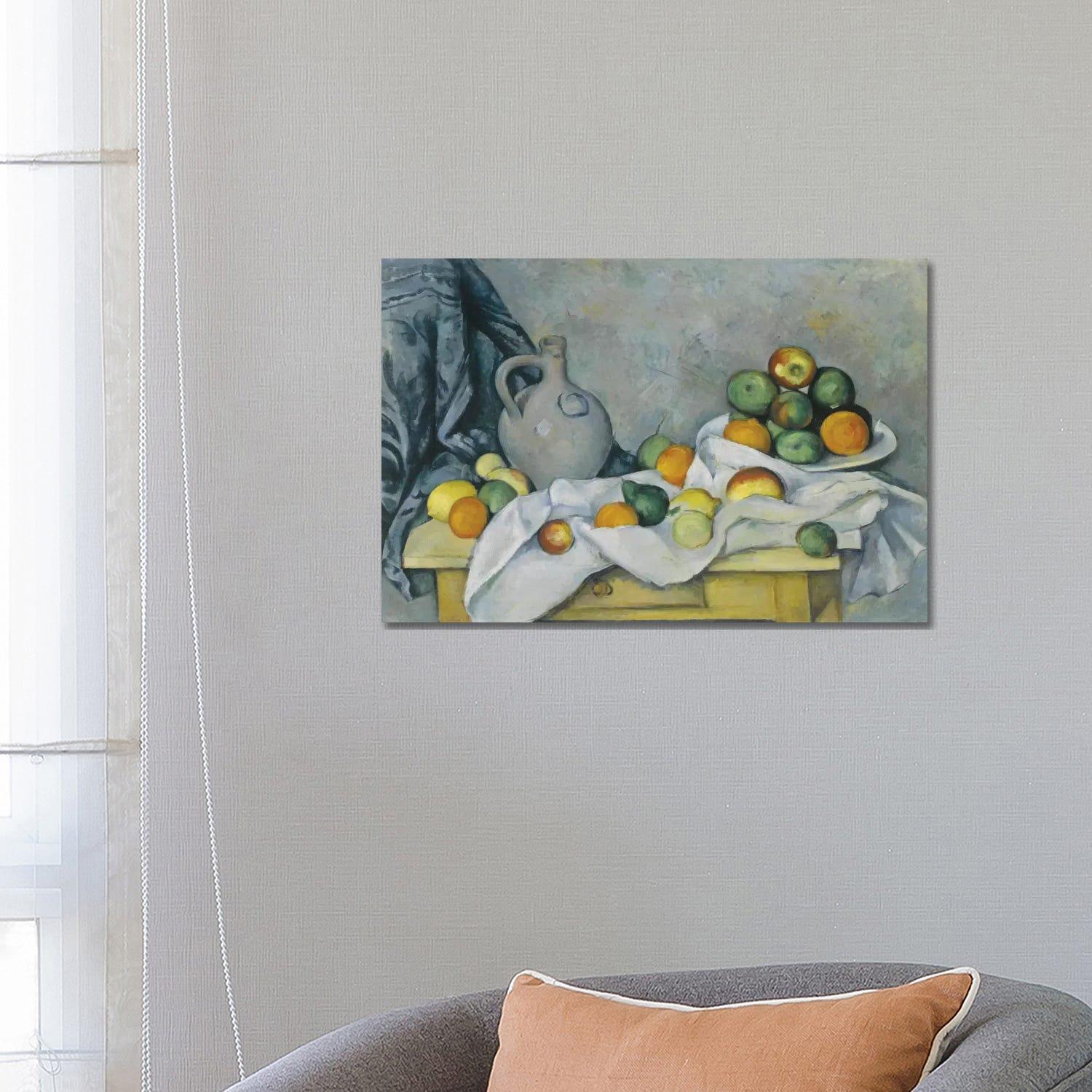 August Grove® Curtain Jug and Fruit Bowl Rideau Cruchon et Compotier c ...