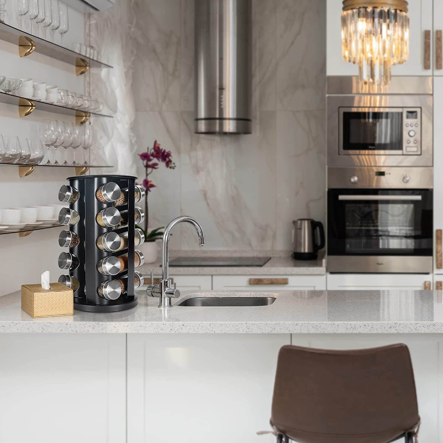 Prep & Savour 20 Jar Spice Jar & Rack Set | Wayfair