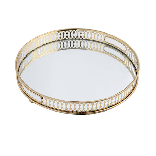 Everly Quinn Vintage Metal Octagon Mirror Surface Tray (Rectangle ...