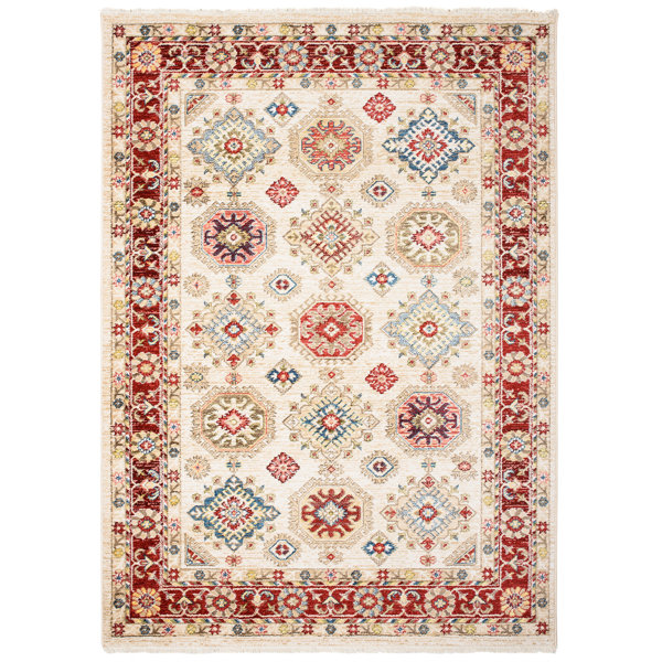 Latitude Vive Sutherby Flatweave Red/Cream Rug | Wayfair.co.uk