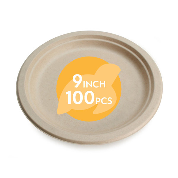 Earth's Natural Alternative 100% Compostable Plant Fiber Dinner Plate ...