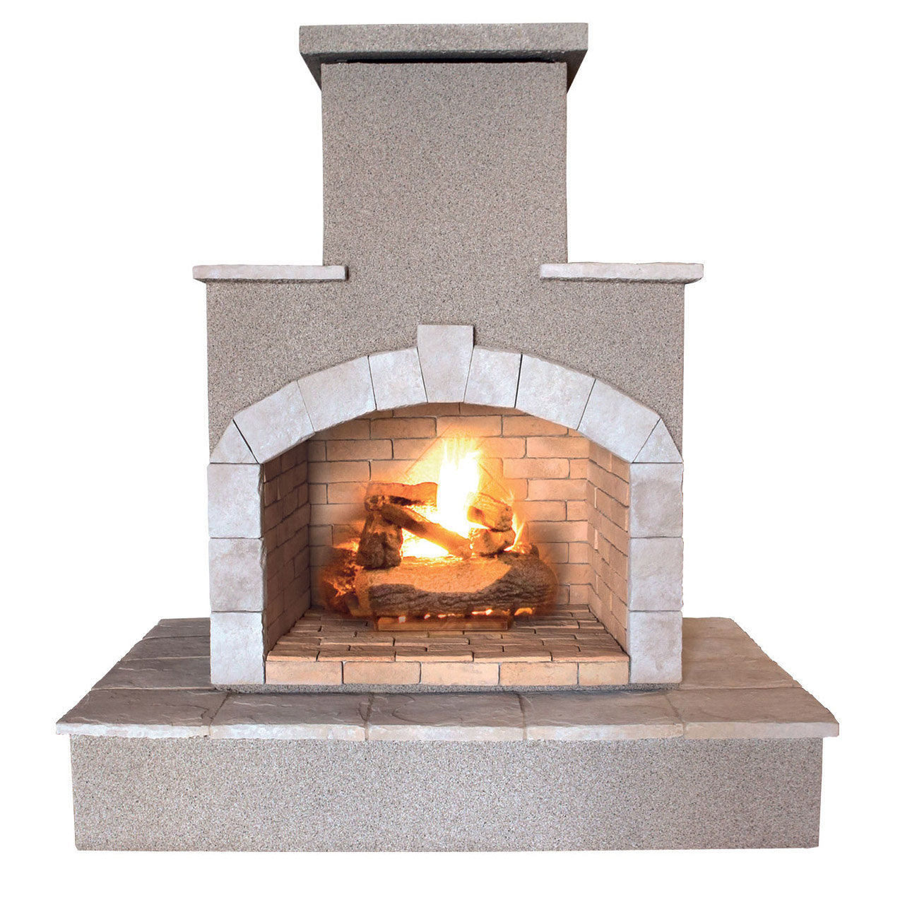 Cal Flame 78'' x 73'' Square Propane Outdoor Fireplace | Wayfair