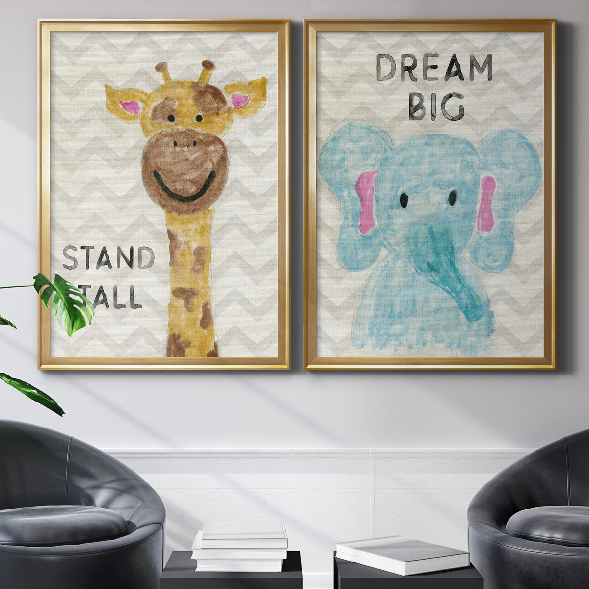 Indigo Safari Safari Stand Tall Framed 2 Pieces Print | Wayfair