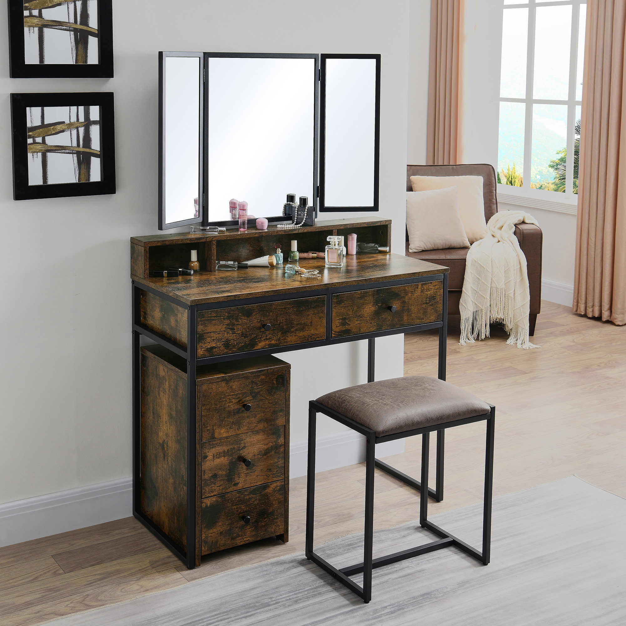 17 Stories Fucci Vanity & Reviews | Wayfair