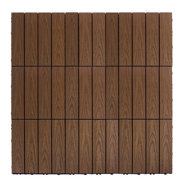NewTechWood UltraShield Naturale Composite 12" x 12" Interlocking Deck ...