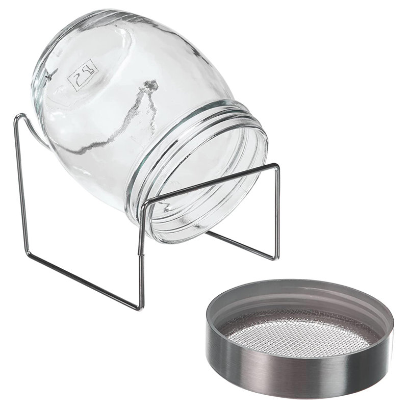 Tribest Geo Sprouting Jar System with Stainless Steel Rack and Ceramic ...