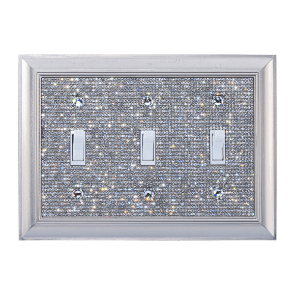 Designs Ablaze Classy Bling Triple Toggle Light Switch Wall Plate | Wayfair