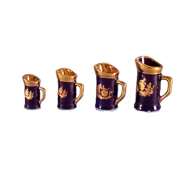 Astoria Grand Jeffery Porcelain Miniature 4 Piece Pitcher Set | Wayfair