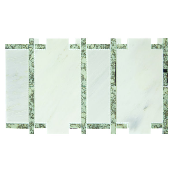 Daltile Lavaliere First Snow Natural Stone Mosaic Wall Tile | Wayfair