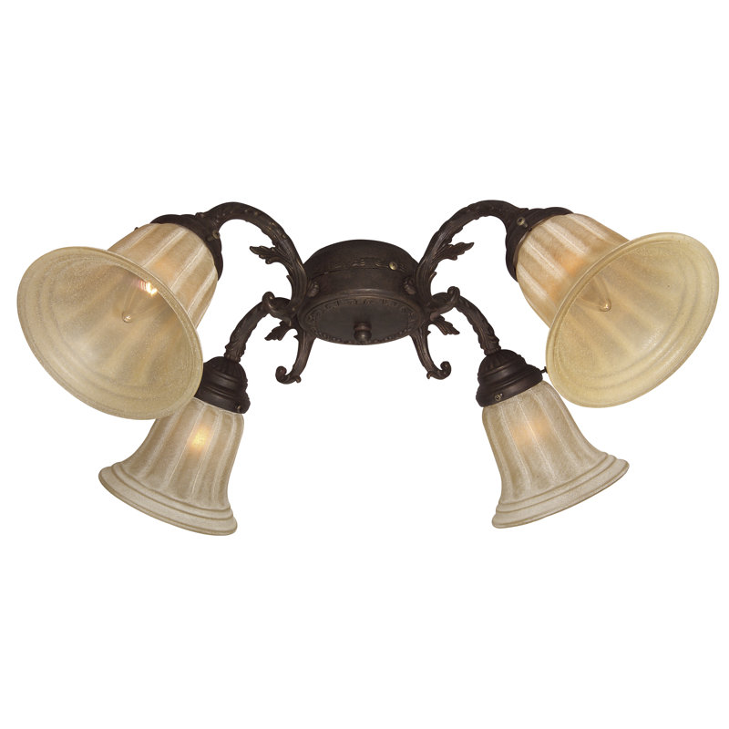 Fleur De Lis Living 4-Light Universal Ceiling Fan Light Fitter | Wayfair