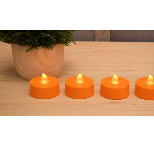 The Holiday Aisle® Extra Large Battery Operated Tea Lights with Remote ...