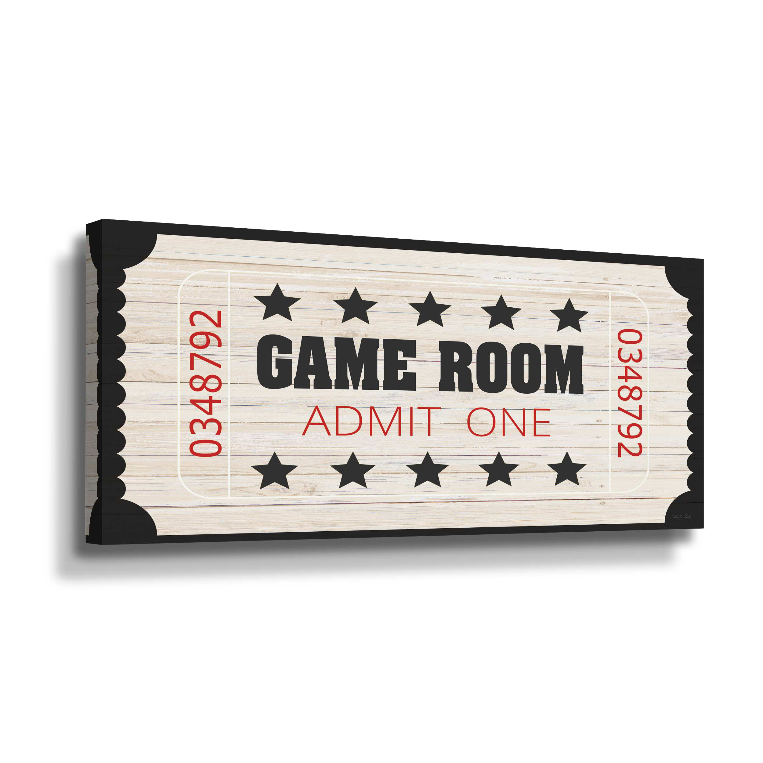 ArtWall Game Room Ticket - Textual Art on Canvas | Wayfair