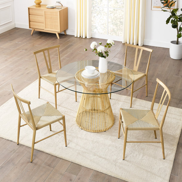 Round-glass-top-dining-sets | Wayfair