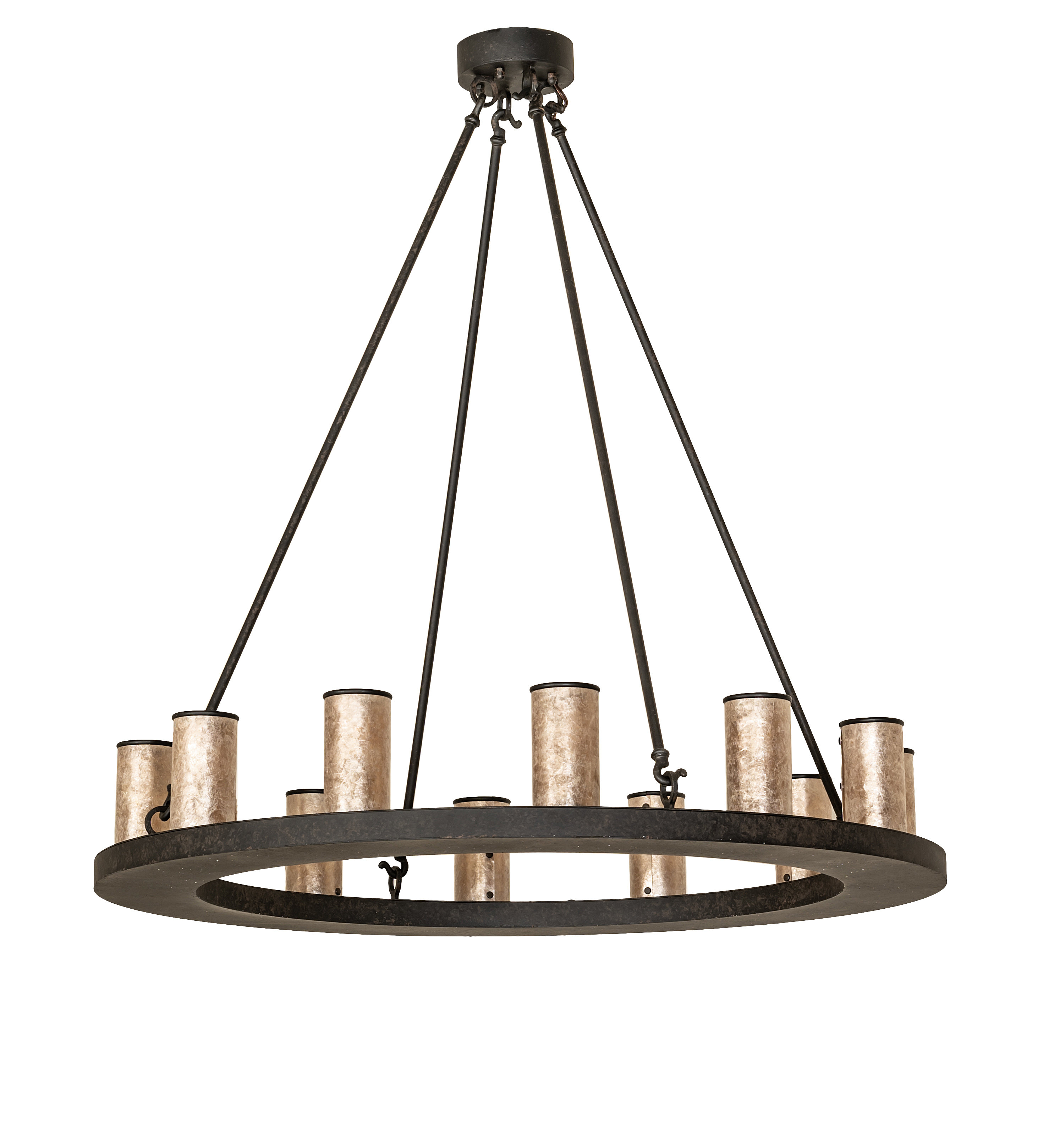 Gracie Oaks Tennill 12 - Light Dimmable Wagon Wheel Chandelier | Wayfair