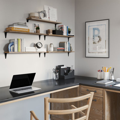 Laurel Foundry Modern Farmhouse Ternate Shelf With 3.6" Bracket, 24"X4 ...