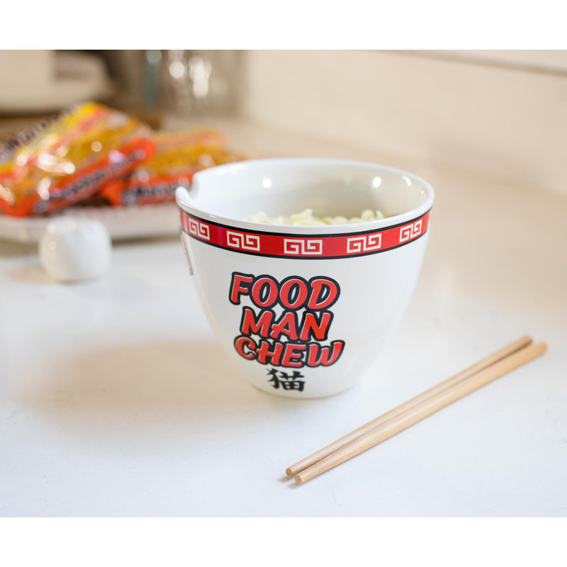 Trinx Bowl Bop Food Man Chew Japanese Dinnerware Set | 16-ounce Ramen ...