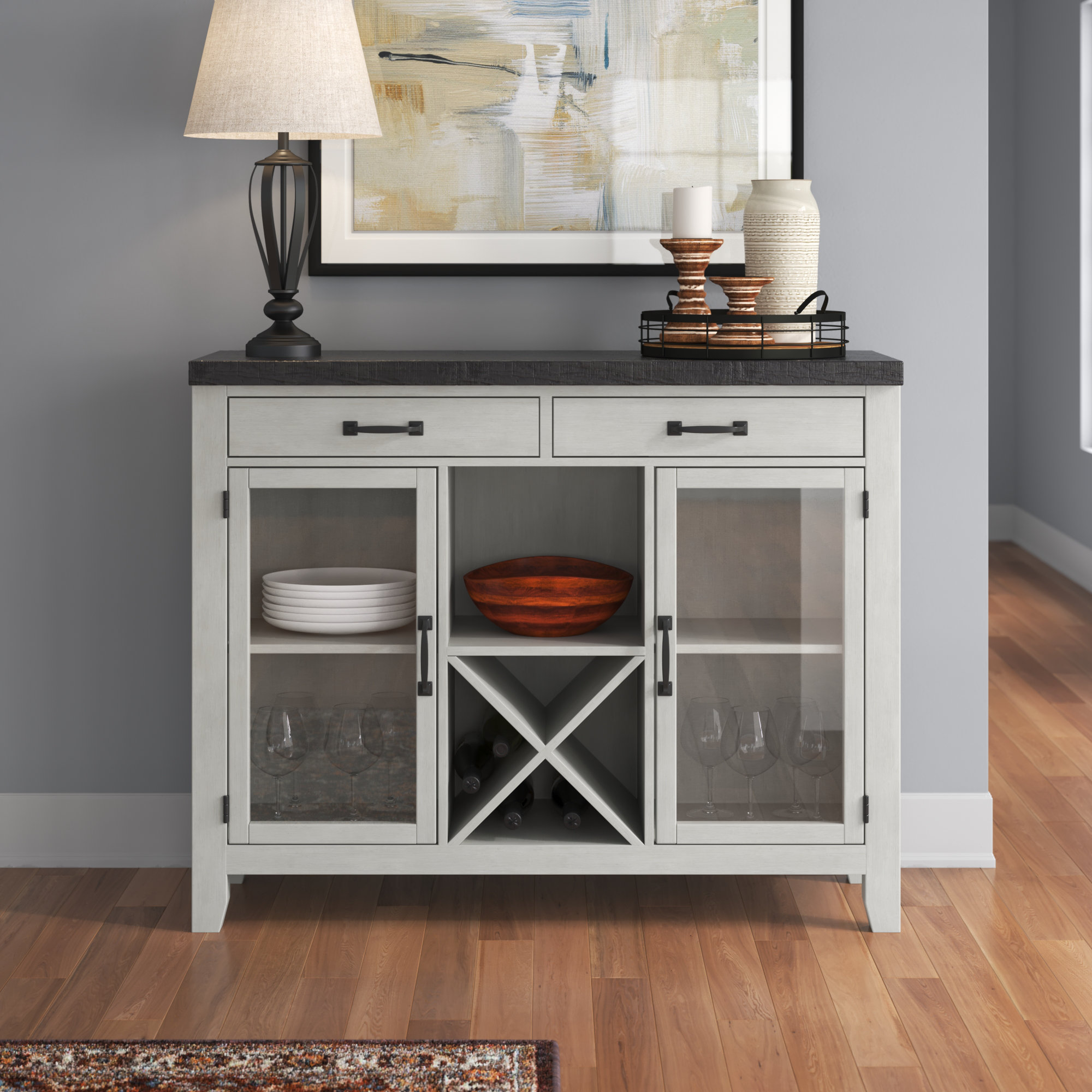Three Posts™ Knauss 52'' Wide 2 Drawer Server | Wayfair