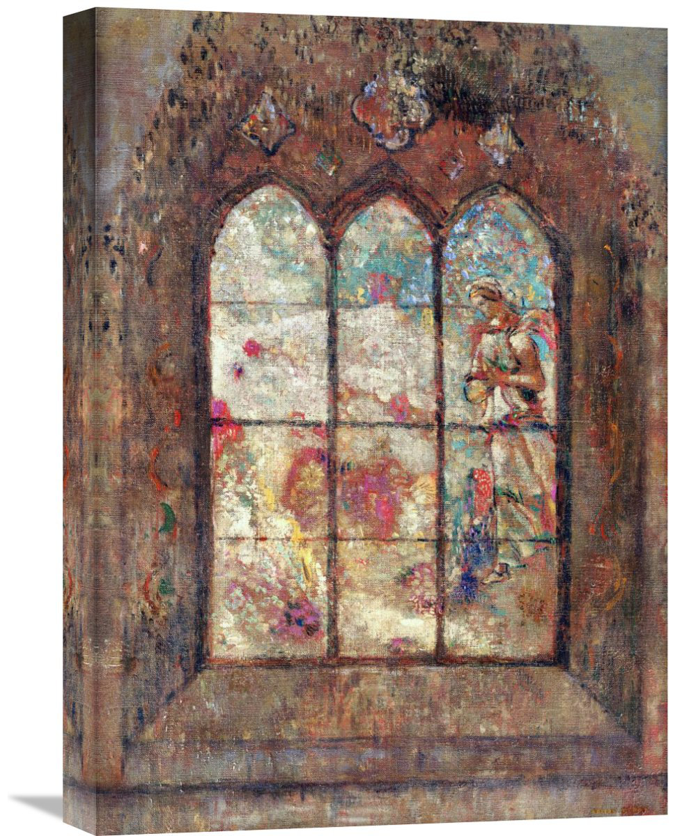 Global Gallery The Stained Glass Window On Canvas by Odilon Redon Print ...