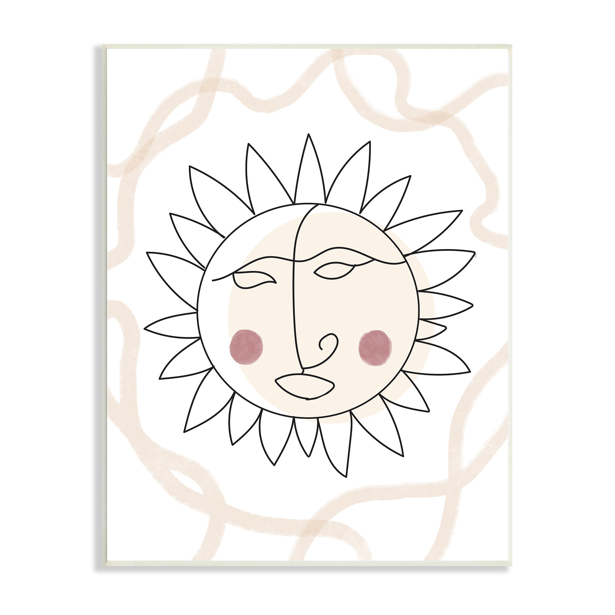 Stupell Industries Boho Sun Line Drawing Solar Rays Squiggle by Lil ...
