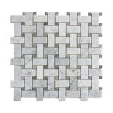 MatrixStoneUSA Carrara 2" x 4" Marble Brick Joint Mosaic Wall & Floor ...