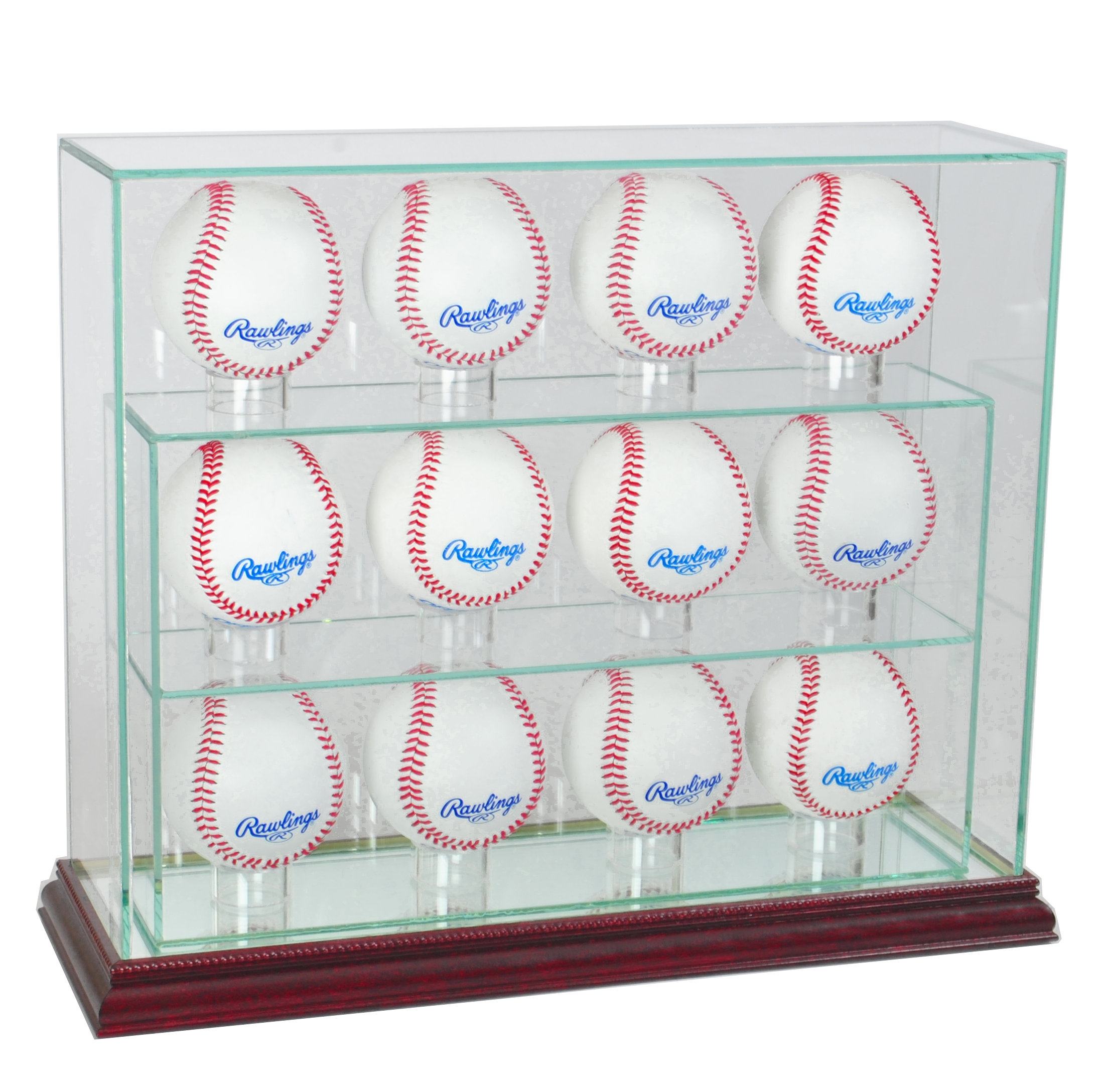 Perfect Cases And Frames 14'' x 4'' Glass Baseball Ball Display Case ...