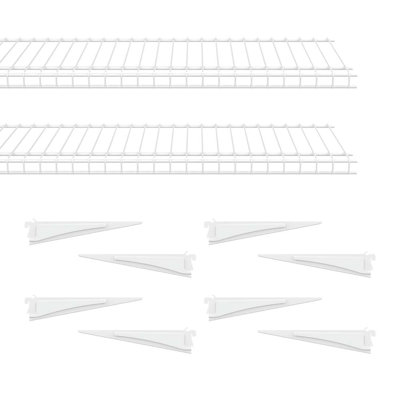 ClosetMaid ShelfTrack SuperSlide Wire Shelf (2 Pieces) and ShelfTrack ...