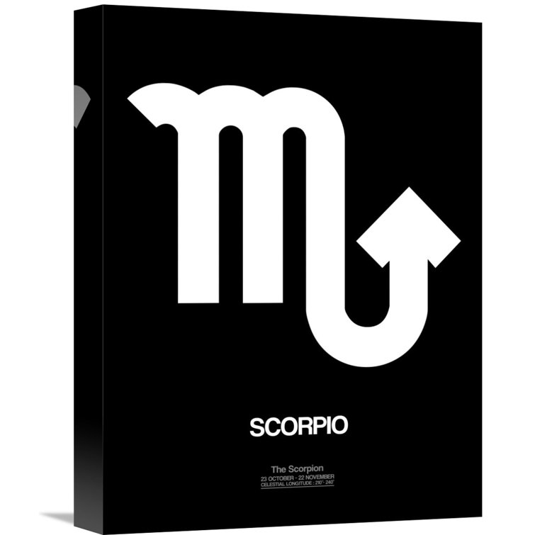Naxart Scorpio Zodiac Sign On Canvas Textual Art | Wayfair