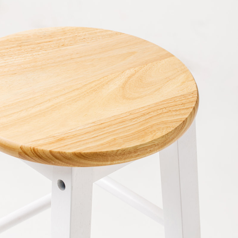 Winston Porter Robin Solid Wood Short & Bar Stool & Reviews | Wayfair