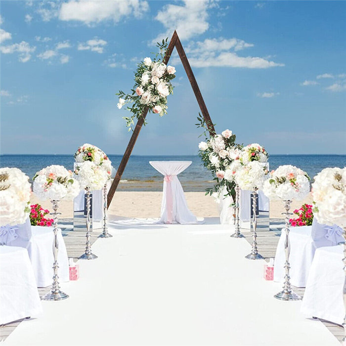 LUVODI Wooden Triangle Wedding Arch | Wayfair