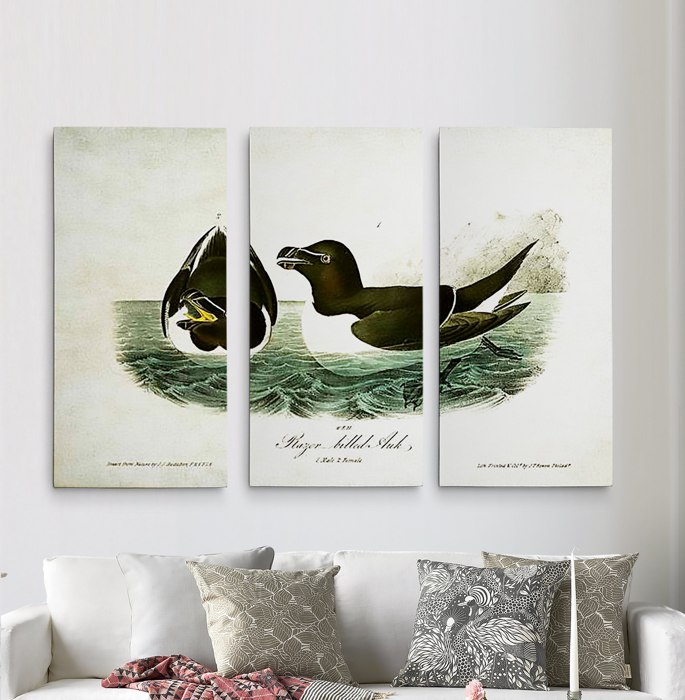 Charlton Home® Aviary Drawing IV On Canvas 3 Pieces Graphic Art | Wayfair