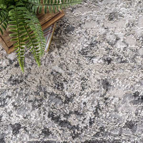 World Menagerie Fullwood Power Loom Traditional Faded Medallion Gray ...