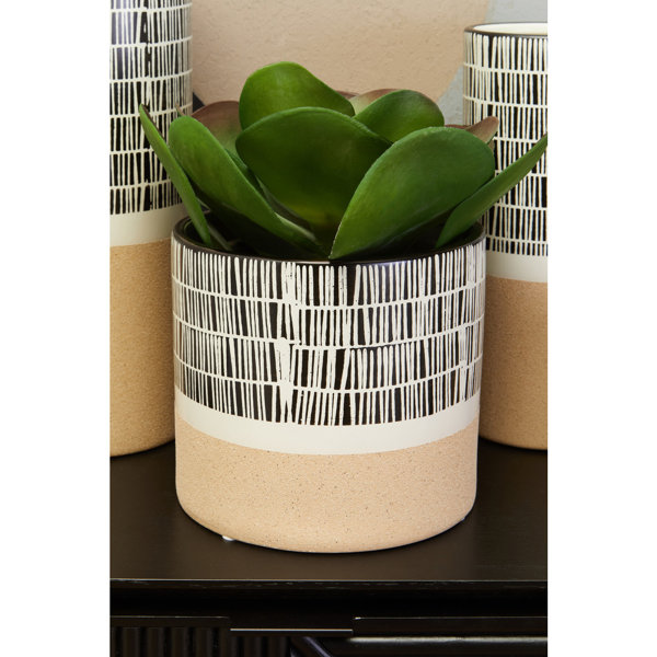 Metro Lane Jada Small Striped Planter | Wayfair.co.uk