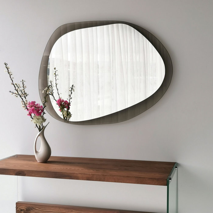 Bless international Asymmetrical Glass Wall Mirror | Wayfair
