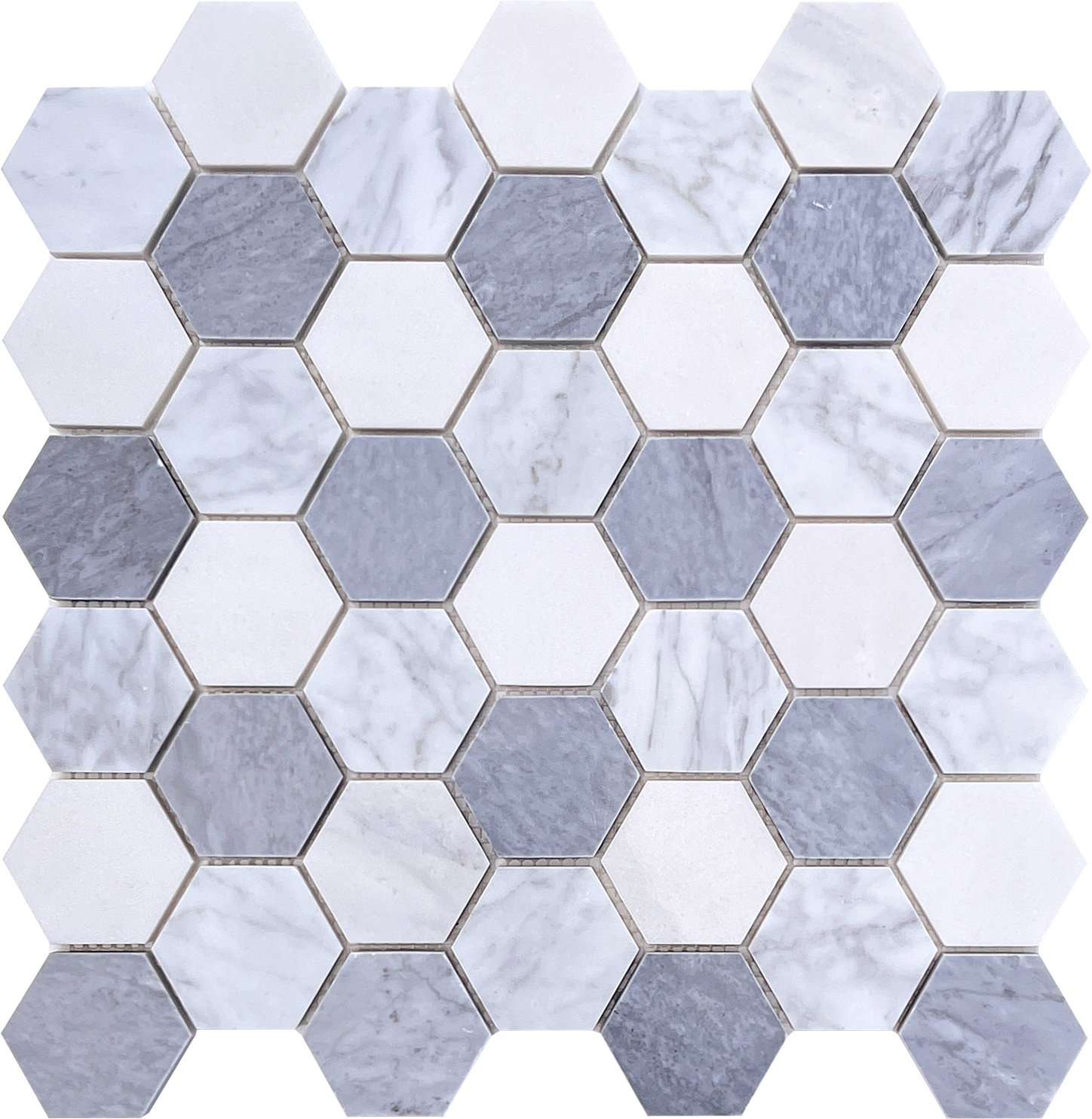 Belluno Designs Opal 2" x 2" Marble Honeycomb Mosaic Wall & Floor Tile ...