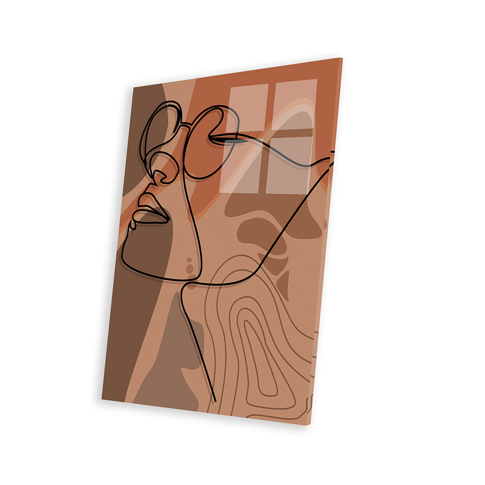 Ivy Bronx Girl Face Line Art by - Unframed Graphic Art | Wayfair