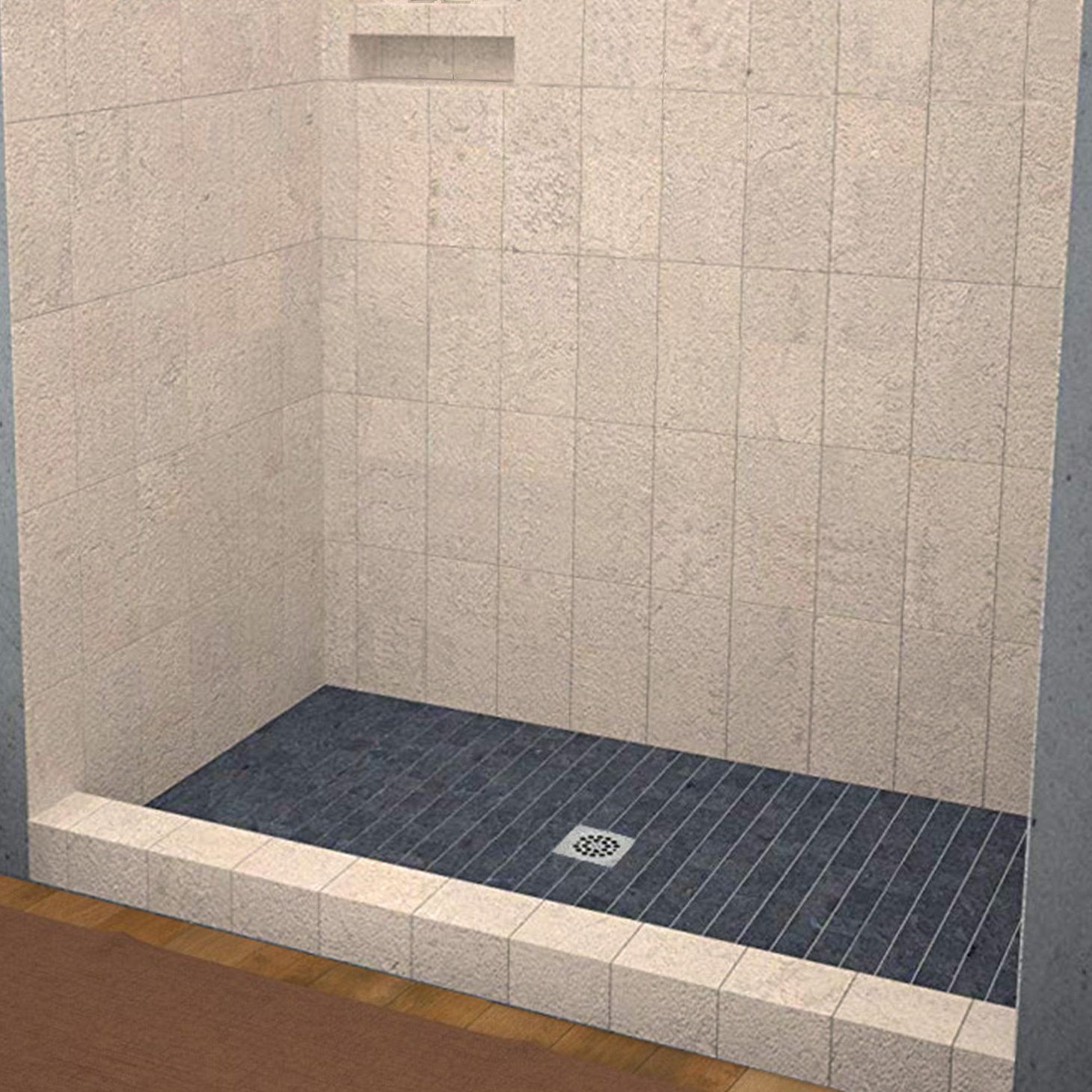 WoodBridge 60" W x 32" D Single Shower Base | Wayfair