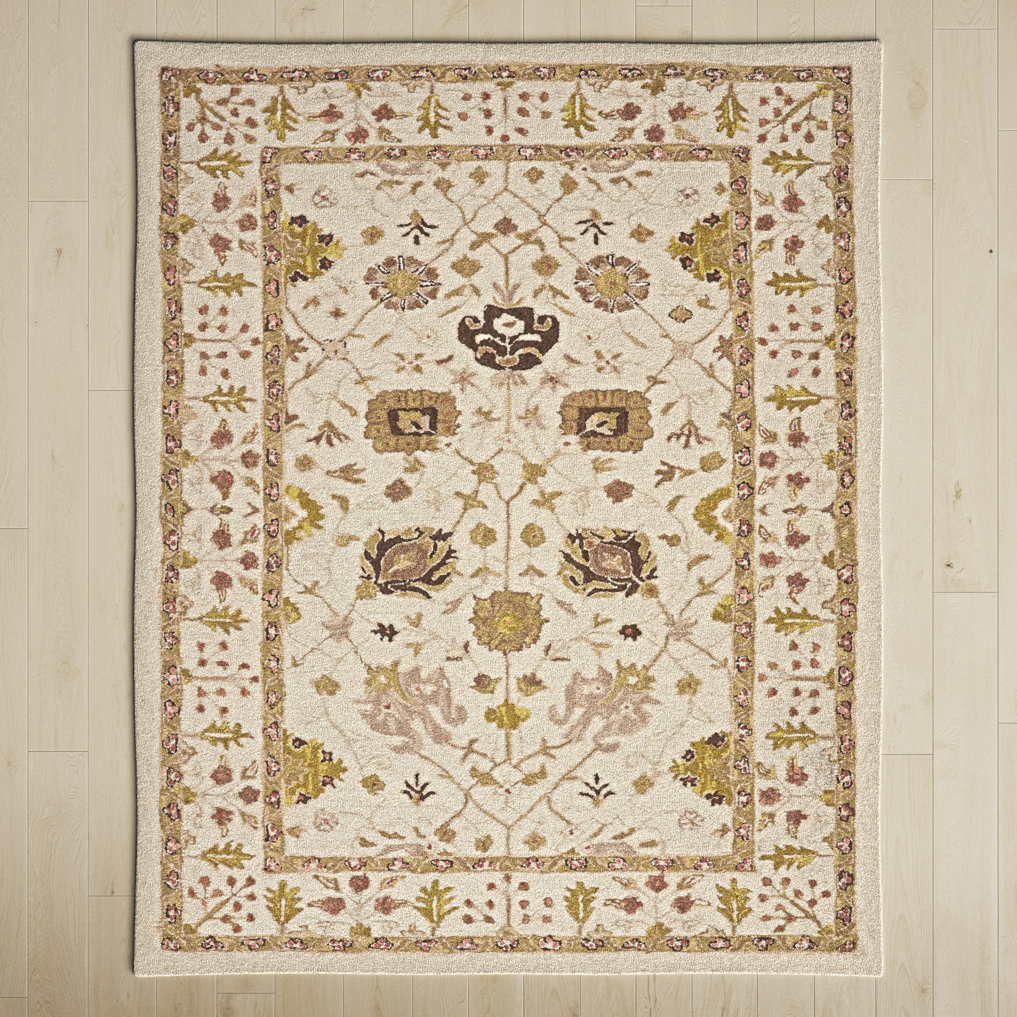 Birch Lane™ Corla Handmade Wool Ivory/Yellow/Beige Rug & Reviews | Wayfair