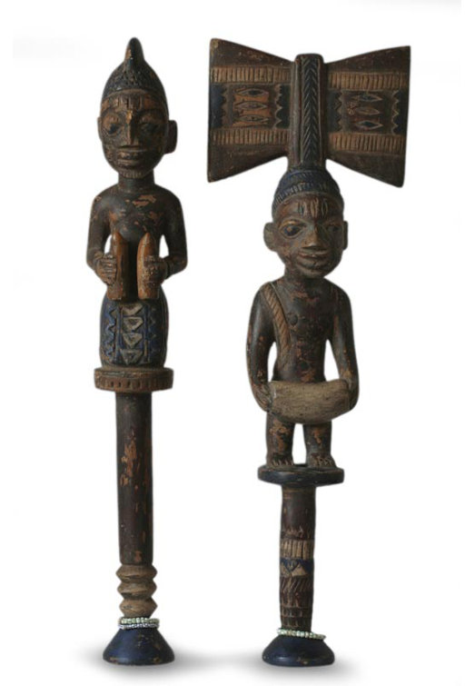 Novica 2 Piece Yoruba Justice Wood Sculpture Set | Perigold