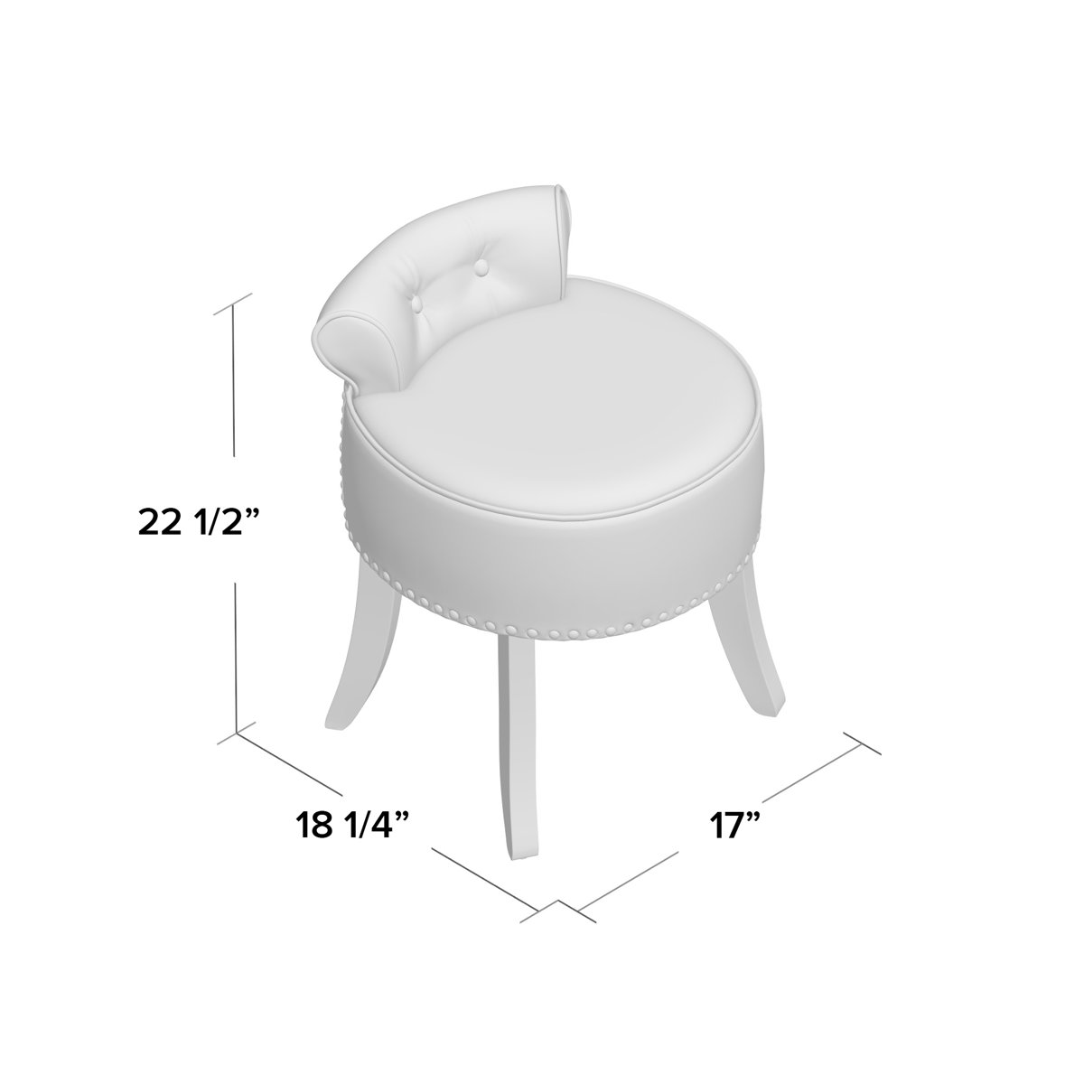 Andover Mills™ Garfield 22.5'' Tall Steel Vanity Stool & Reviews | Wayfair