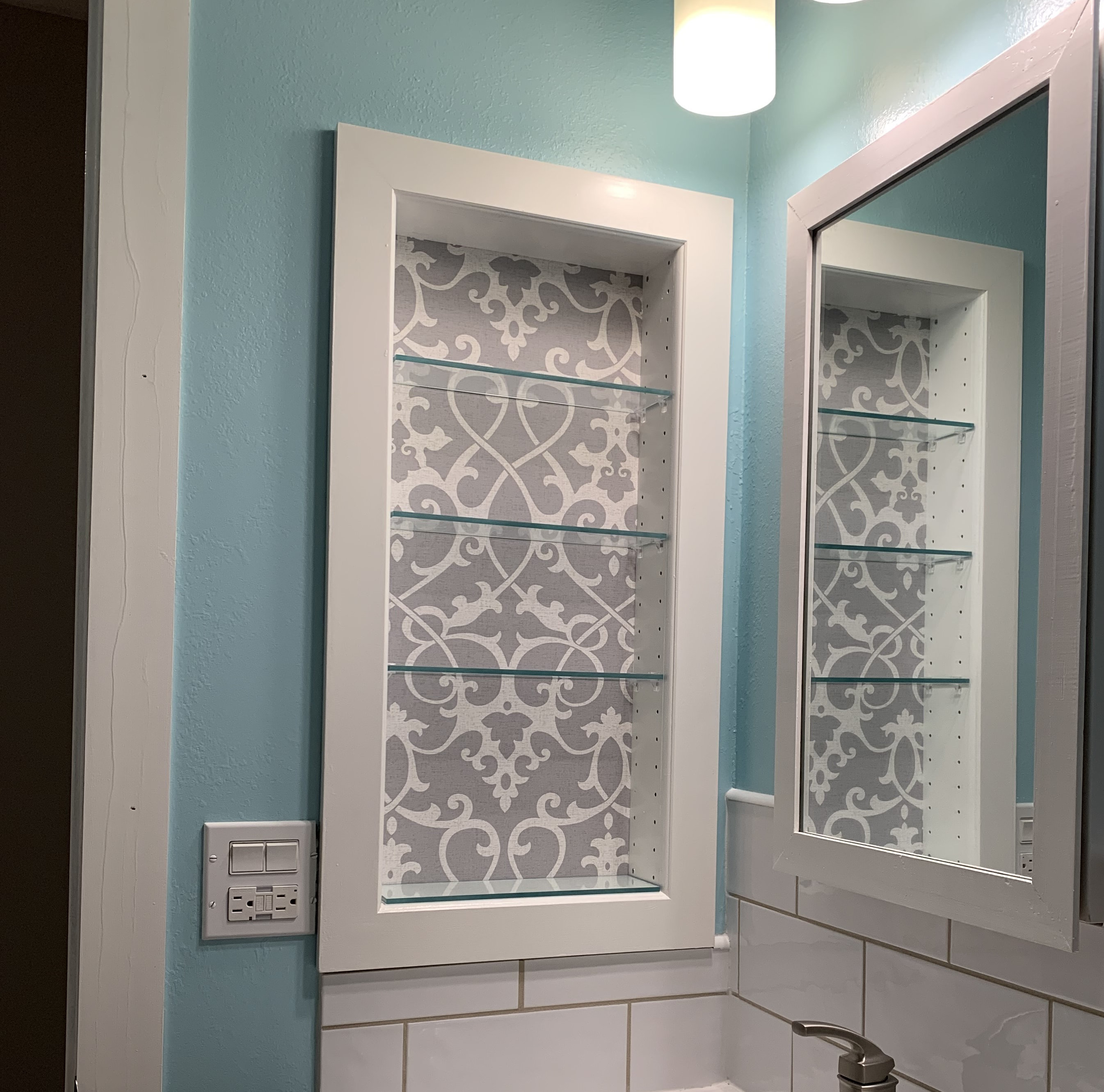 Timber Tree Cabinets Durango 4 Piece Solid Wood Recessed Wall Shelf ...