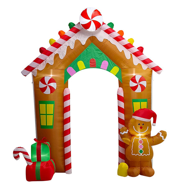 The Holiday Aisle® Gingerbread Archway Inflatable & Reviews | Wayfair