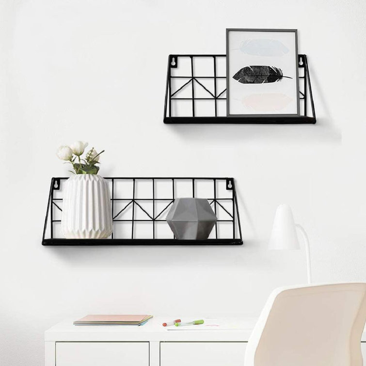 17 Stories 2 Piece Metal Floating Shelf | Wayfair
