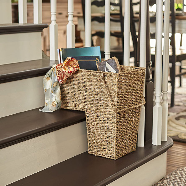 XUANYUE Seagrass Stair Step Wicker Basket | Wayfair