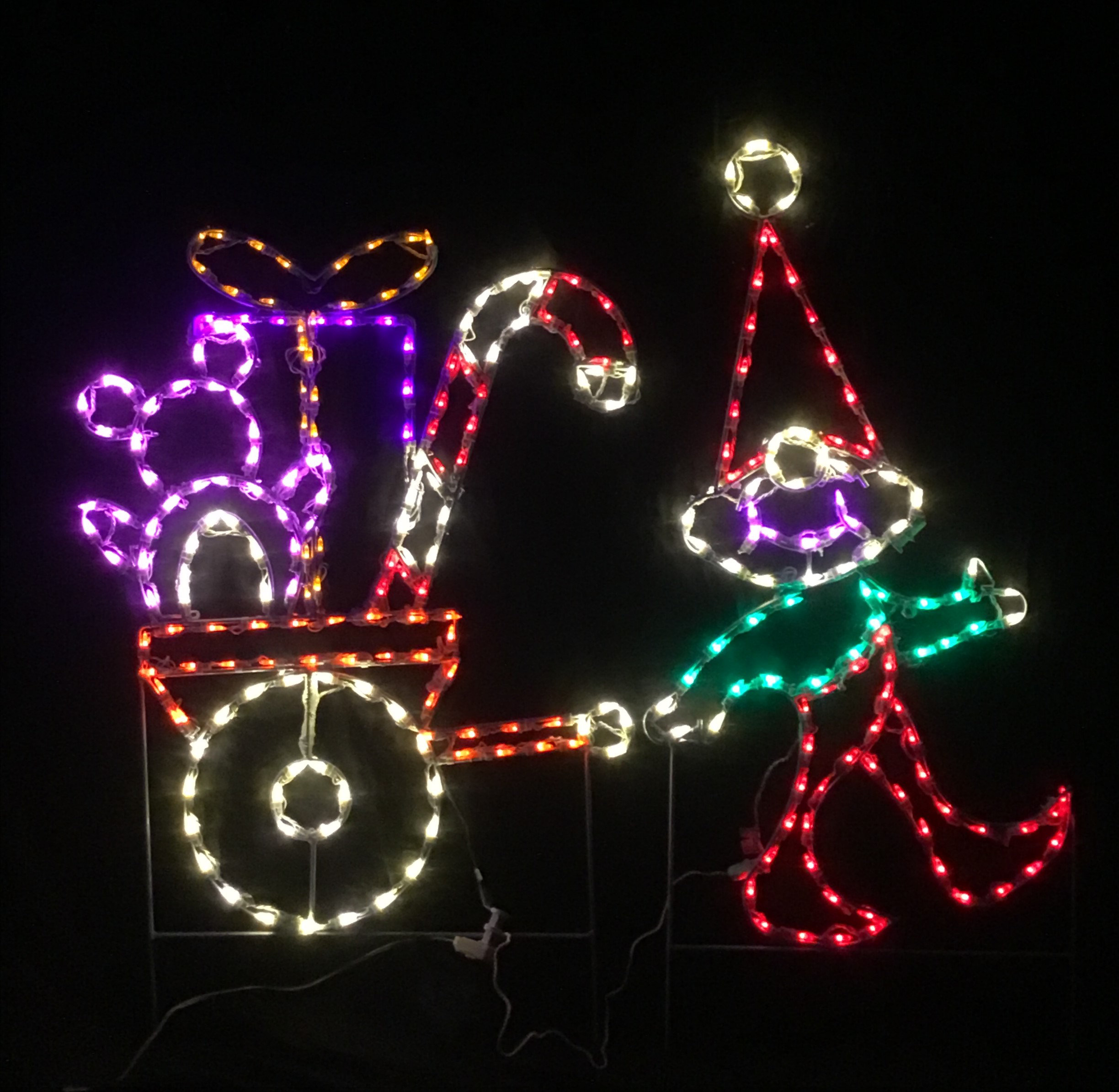 Lori's Lighted D'Lites Elf with Cart of Toys Christmas Holiday Lighted ...